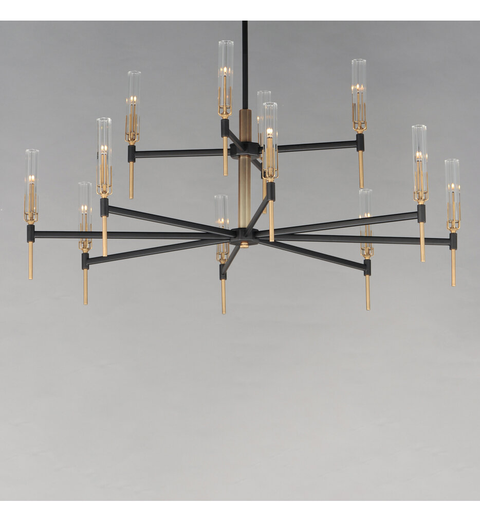 Maxim Lighting - 16129CLBKAB - Flambeau 48" Chandelier | Lamps.com