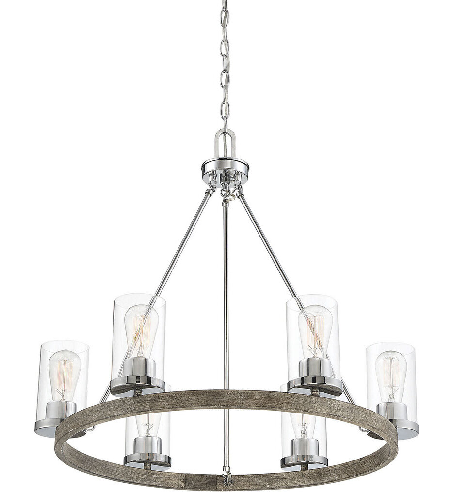 Meridian - M10070GWCH - Meridian 27" Chandelier | Lamps.com