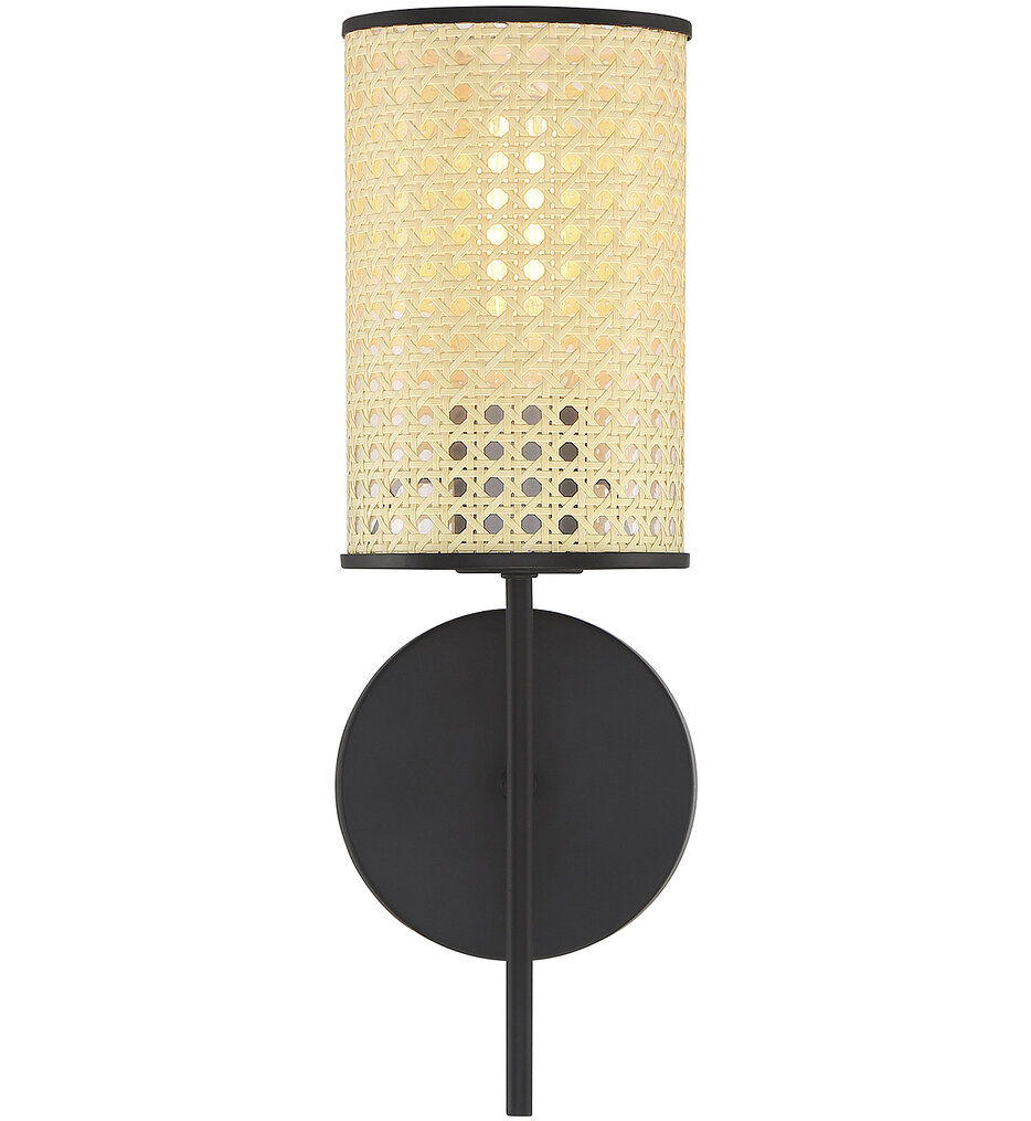 Meridian - M90080MBK - Meridian 15" Wall Sconce | Lamps.com