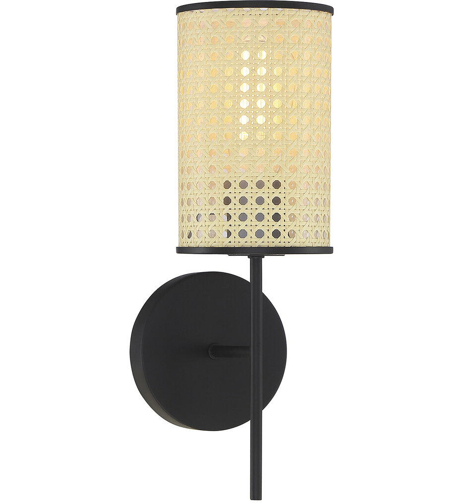 Meridian - M90080MBK - Meridian 15" Wall Sconce | Lamps.com