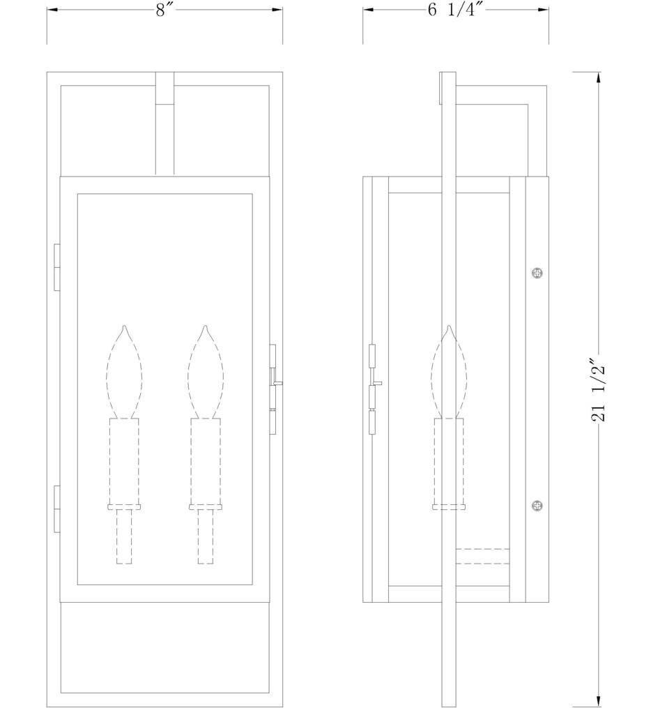 Z-Lite - 598M-BK - Lucian 21.5" Outdoor Wall Sconce | Lamps.com